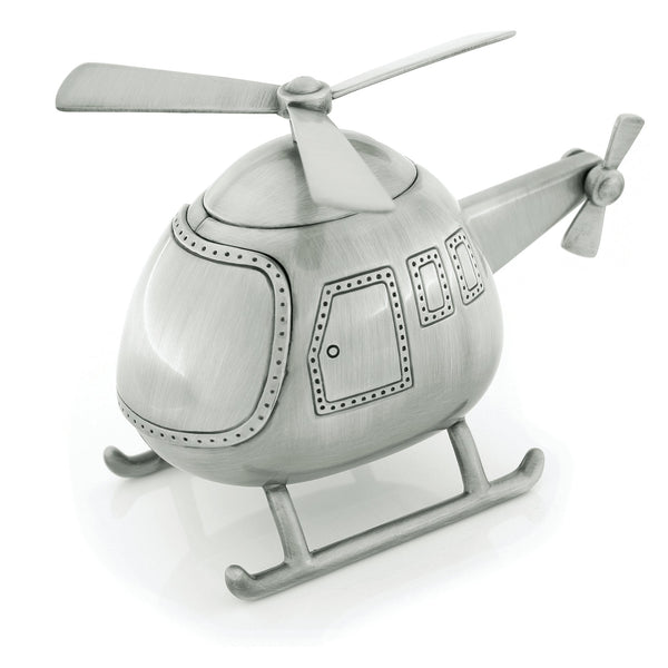 Pewter Helicopter Money Box - Olympic Swiss Watch
